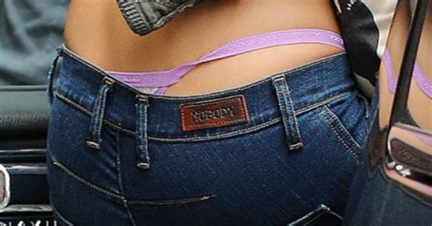 Thong Straps Above Jeans At David Delarosa Blog