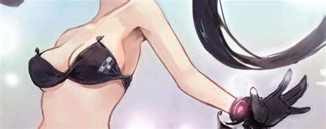 Аниме девочка в черном купальнике · 960x384 бесплатная фотография от Arashilkis картинки и