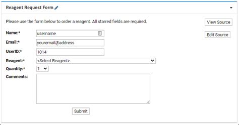 Step 1 Create Request Form Documentation