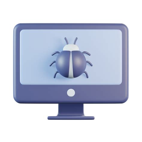 Computer Bug Monitor Malware Virus Device 3d Illustration