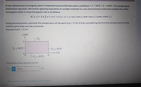 Solved A Two Dimensional Rectangular Plate Is Subjected To