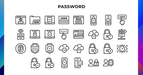 Password Icons Icons Ft Keyword And Envato Elements