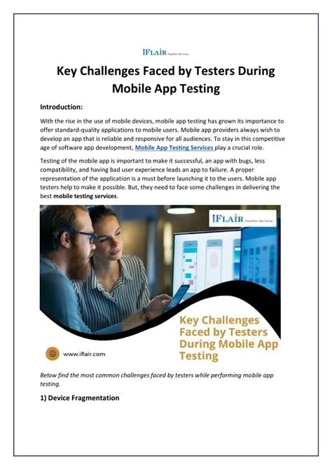 Ppt Key Challenges Faced By Testers During Mobile App Testing
