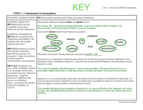 Unit 8 - Study Sheet Answer Key - TOPIC 8 Sources of Pollution ENDURING ...