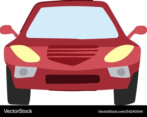 Airbag Car Front Cartoon Royalty Free Vector Image