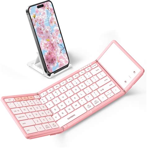 Samsers Foldable Bluetooth Keyboard With Touchpad Full Size Wireless Portable