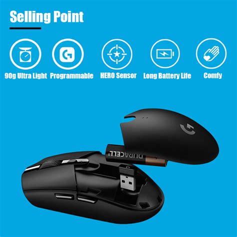 Logitech G305 G304 Wireless Gaming Mouse 6 Programmable Buttons 250h 12000 Dpi Ebay
