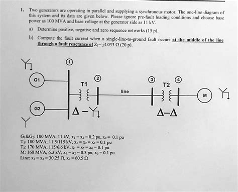 Solved 1two Generators Are Operating In Parallel And Supplying A
