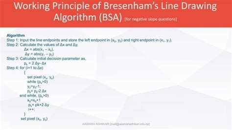 Working Principle Of Dda And Bresenham Line Drawing Explaination With