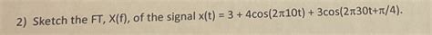 Solved Fourier Transform With Digital And Analog