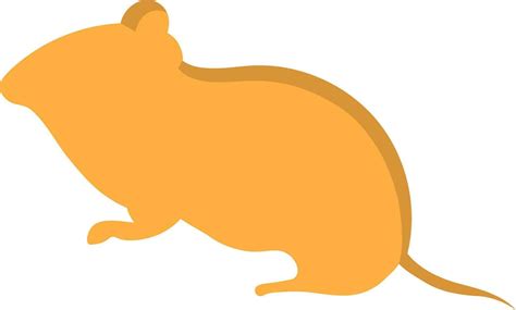 Silhouette Cartoon Rat Character Icon In Yellow Color 24153910 Vector Art At Vecteezy