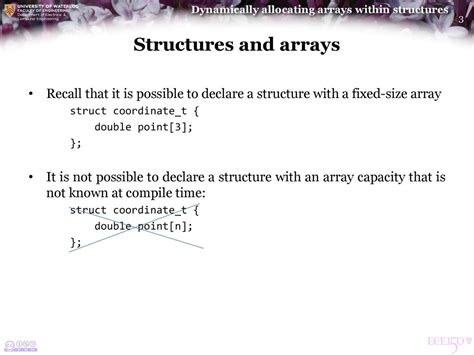 Dynamically Allocating Arrays Within Structures Ppt Download
