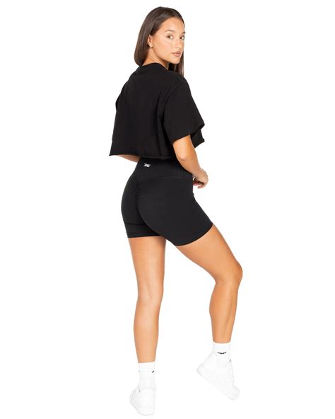 Womens Classic Cropped Tee Black Elite Eleven