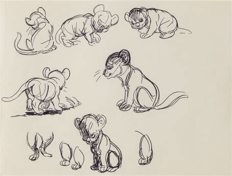 Simba 1 Storyboard Disney Vintage Castle Fine Art