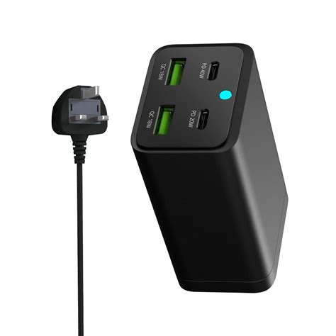 USB C Fast Charger 80W 4 Port GaN III Charger USB C Power Adapter Mobile Phones Gadgets