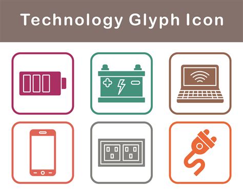 Technology Vector Icon Set 21454993 Vector Art At Vecteezy