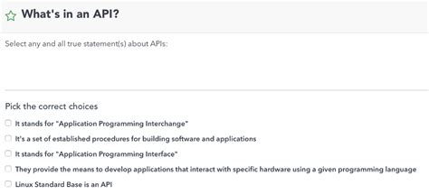 Solved What S In An API Select Any And All True Chegg Com