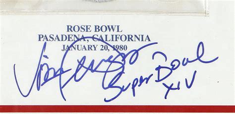 Lot Detail Vince Ferragamo Signed Super Bowl Xiv Display With