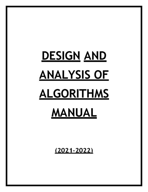Daa Practicle File Daa Practical File For Btech Design And