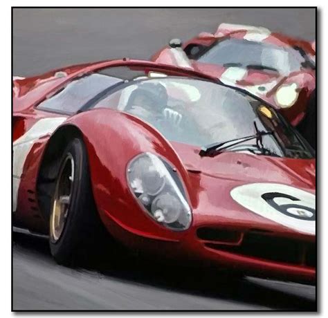 Ferrari P Et Lola T Tableau Poster Illustration Digitale