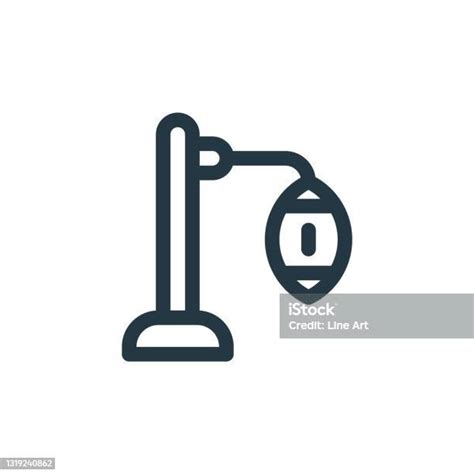 미식 축구 개념에서 아이콘 벡터를 발로 발차기 편집 가능한 스트로크의 얇은 선 그림 웹 및 모바일 앱 로고 인쇄 미디어에 사용하기 위한 선형 기호를 발로 차게 합니다