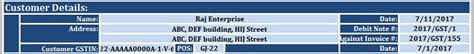 Download Gst Debit Note Format In Excel Under Gst 2017 Exceldatapro