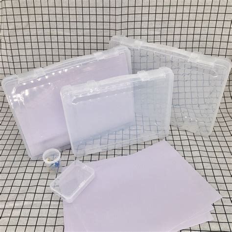 Portable File Case With Handle Buckle Locks Transp Grandado