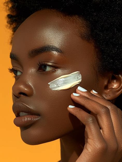 Premium Photo Hand Gently Applying Eye Cream