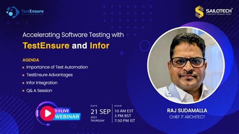 Sailotech On Linkedin Webinar Livewebinar Testautomation Testing Softwaresolutions