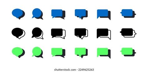Set Chat Message Bubbles Vector Icon Stock Vector (Royalty Free) 2249625263 | Shutterstock