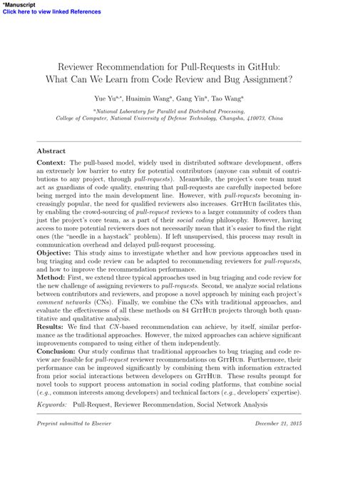 PDF Reviewer Recommendation For Pull Requests In GitHub What Can We Learn From Code Review