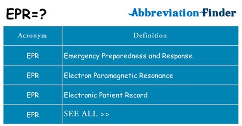 What Does Epr Mean