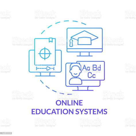 Online Education Systems Blue Gradient Concept Icon Stock Illustration Download Image Now Istock
