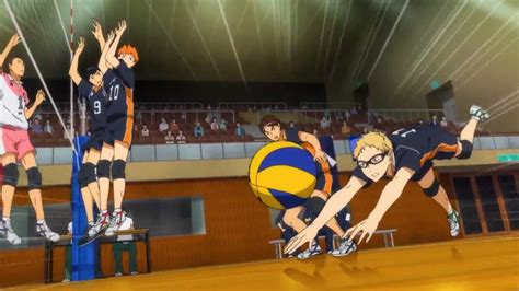 ハイキュー Tense Moment Tsukishima Saves The Ball By All Means Youtube