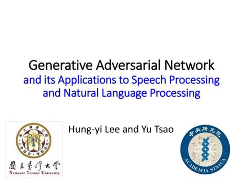 Generative Adversarial Network And Its Applications To Speech Signal