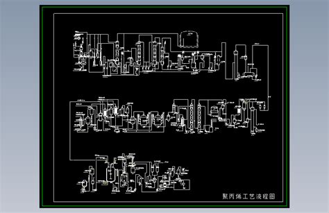 M2363 聚丙烯工艺流程图纸 Autocad 2007 模型图纸下载 懒石网