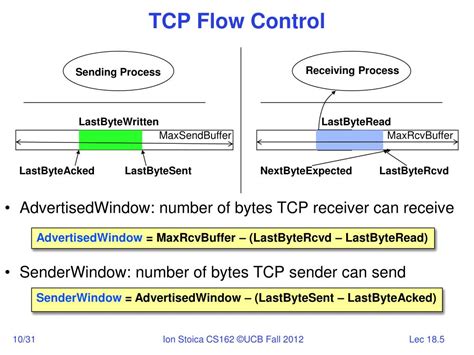 Ppt Cs162 Operating Systems And Systems Programming Lecture 18 Tcp S Flow Control