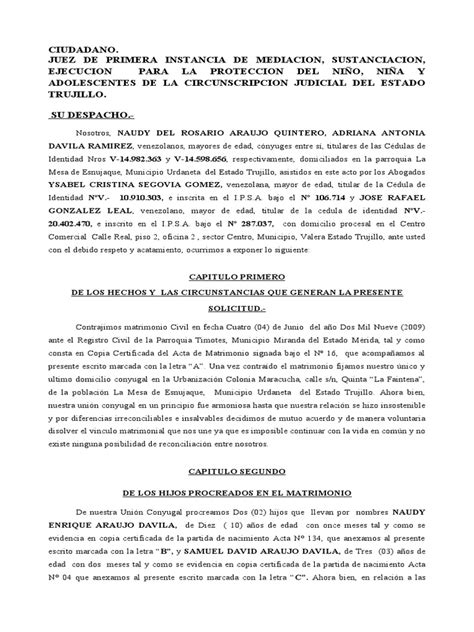 Divorcio Pdf Divorcio Sentencia Ley