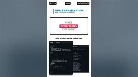 Simple Css Animation Using Html Css Javascript Coding Programming