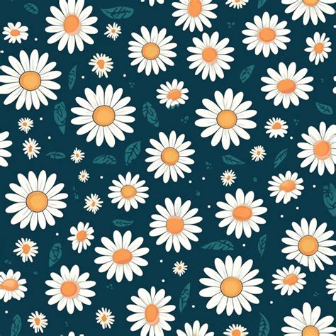 Premium Ai Image Small Daisy Pattern