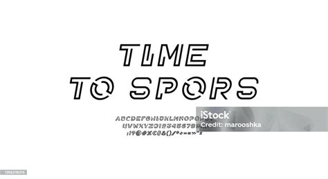 현대 디지털 스타일 알파벳 얇은 세그먼트 라인에서 트렌디 한 글꼴 기울임꼴 기술 스타일의 문자와 숫자와 문장 부호 벡터 일러스트