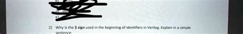 Solved 3 Why Is The Sign Used In The Beginning Of Identifiers In