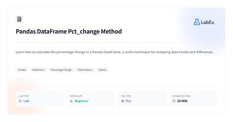 Pandas Dataframe 백분율 변화 계산 데이터 분석 팁 Labex