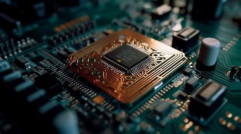 Premium Photo Bitcoin In Computer Circuit As Chip Generative Ai