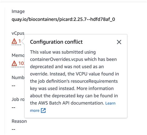 Aws Batch Container Vcpus And Memory Values Not Overridden · Issue 2561 · Nextflow Ionextflow