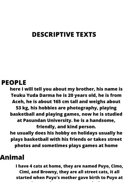 Descriptive Texts Pdf