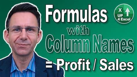 Cracking The Code Using Column Names In Excel Formulas Youtube
