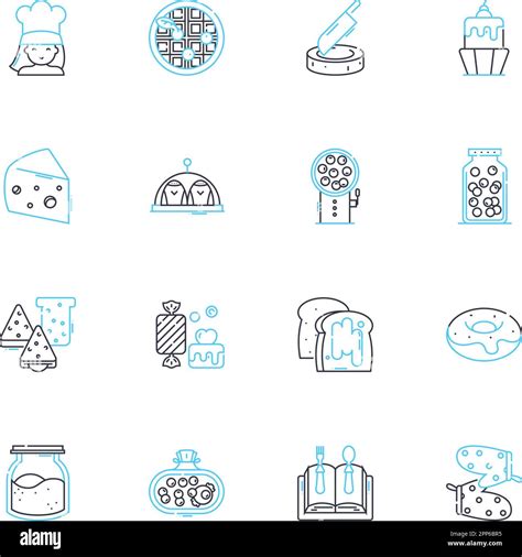 Sandwich Artist Linear Icons Set Creative Innovative Skilled