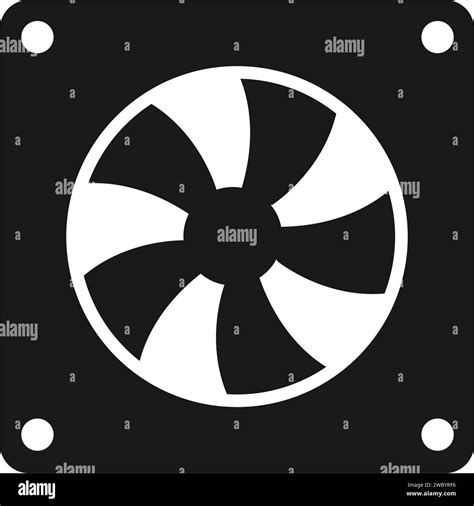 CPU Cooling Fan Icon Vector Illustration Illustration Design Stock