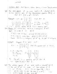 Notes On Null Spaces Column Spaces Matrices And Linear Algebra MATH Docsity